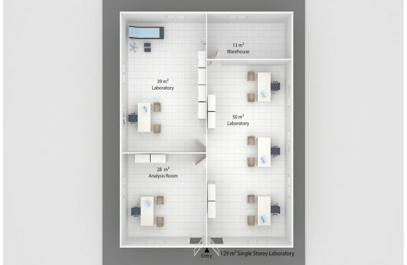 Modular Laboratory 129 m²